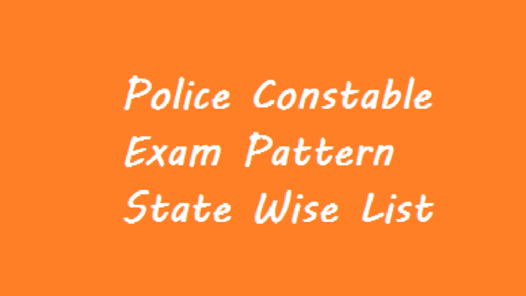 Police Constable Exam Pattern 2025, State Wise List